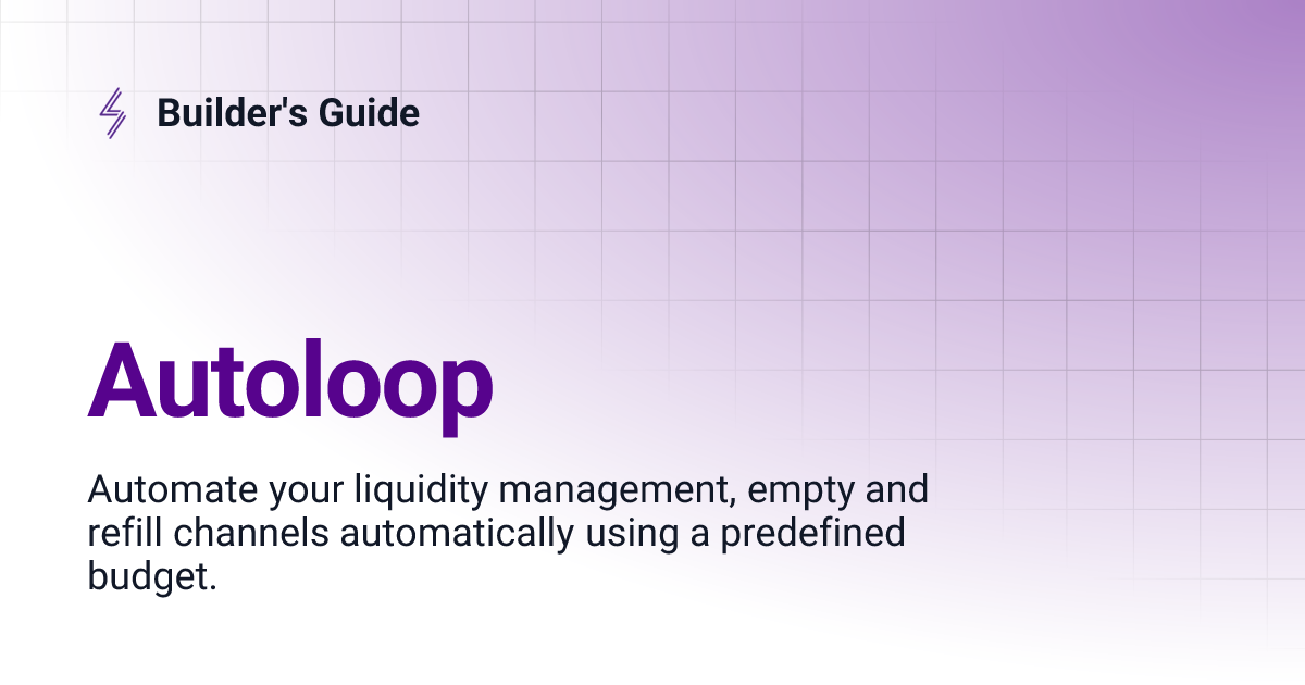 Autoloop | Builder's Guide