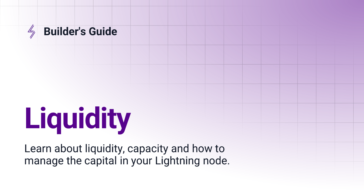 Liquidity | Builder's Guide