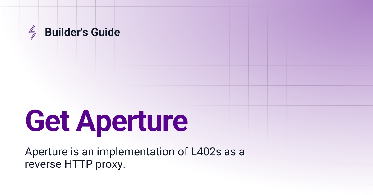 Get Aperture | Builder's Guide